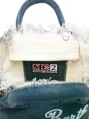 MC2 SAINT BARTH Colette Fringed Tote Bag - Blue