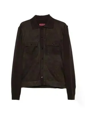 Gucci Leather Shirt Jacket