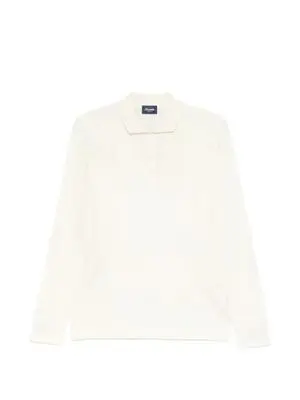 DRUMOHR Long-sleeve Polo Shirt - Neutrals