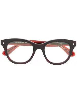 Oliver Spencer Netta Square-frame Eyeglasses - Red