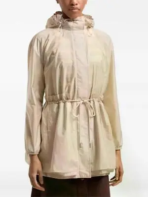 Moncler Drawstring Hooded Jacket - Neutrals