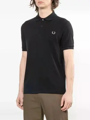 Fred Perry Laurel-wreath Short-sleeve Polo Shirt - Black
