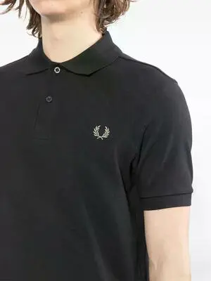 Fred Perry Laurel-wreath Short-sleeve Polo Shirt - Black