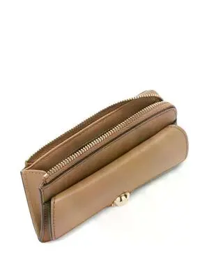 Furla Sfera M Leather Zip Wallet - Neutrals