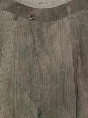 ZIGGY CHEN Pinstriped Pleated Trousers - Grey