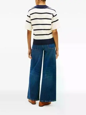 Tommy Hilfiger Striped V-neck Knit Top