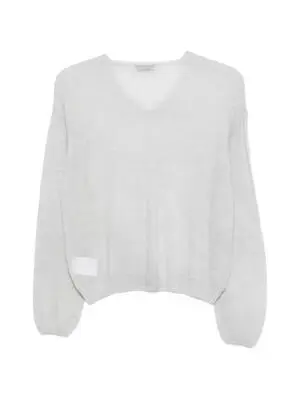 LOW CLASSIC V-neck Fine Knit Sweater