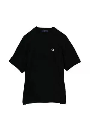 Fred Perry Logo-embroidered T-shirt - Black