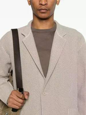 Issey Miyake Herringbone Knit Cardigan