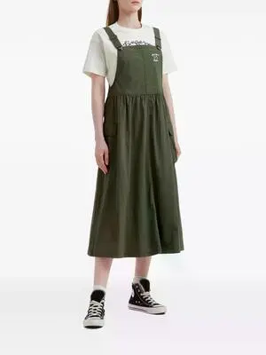 FINGERCROXX Embroidered Midi Dress - Green