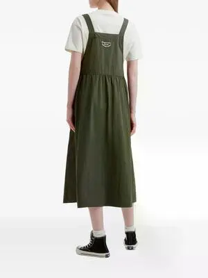 FINGERCROXX Embroidered Midi Dress - Green