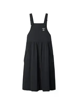 FINGERCROXX Embroidered Midi Dress - Black