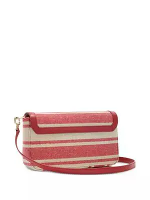 Furla Iride Striped Canvas Crossbody Bag - Red