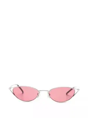 Alexander McQueen Oval-frame Sunglasses - Silver