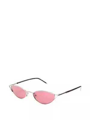Alexander McQueen Oval-frame Sunglasses - Silver