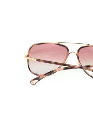Chloé Pilot-frame Sunglasses - Brown