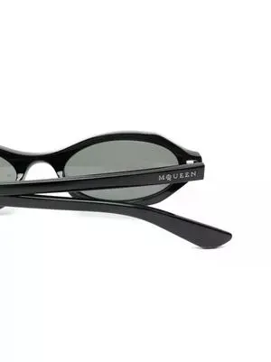 Alexander McQueen Geometric Frame Sunglasses - Black