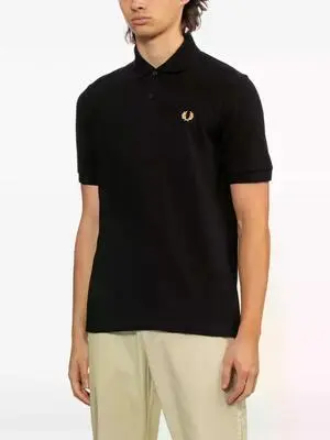 Fred Perry Logo-embroidered Polo Shirt - Black