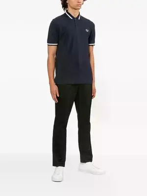 Fred Perry Logo-embroidered Polo Shirt - Blue