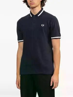 Fred Perry Logo-embroidered Polo Shirt - Blue