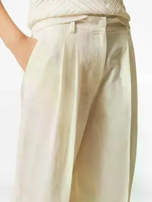 TWINSET Linen Blend Palazzo Trousers