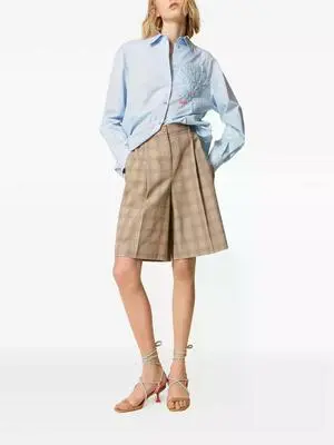 TWINSET Checked Tailored Shorts