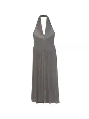 ST. AGNI V-neck Midi Dress - Grey