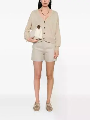 BASE Buttoned V-neck Cardigan - Neutrals