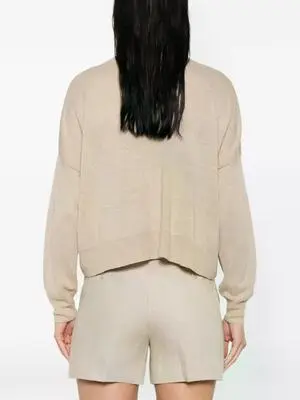 BASE Buttoned V-neck Cardigan - Neutrals
