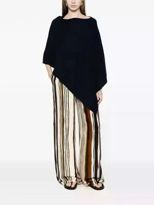 BEYOU Draped Poncho - Blue