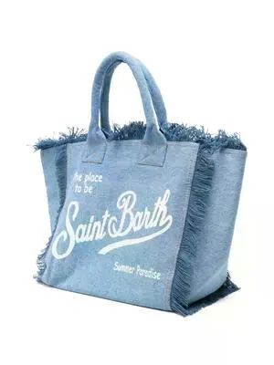 MC2 SAINT BARTH Vanity Logo-print Tote Bag - Blue