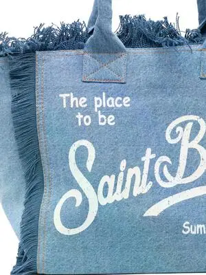 MC2 SAINT BARTH Vanity Logo-print Tote Bag - Blue