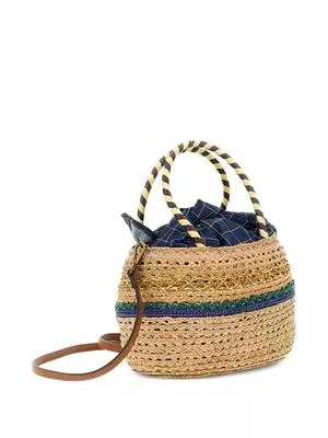 EXQUISITE J Woven Top-handle Clutch Bag