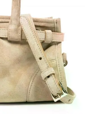 Prada Buckle Suede Tote Bag