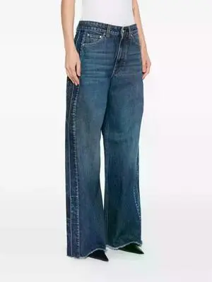Stella McCartney Paneled Frayed Jeans