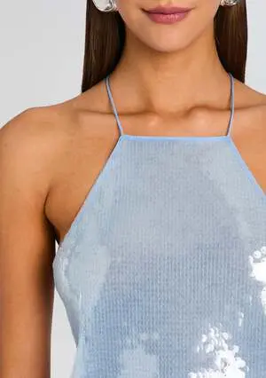 Retrofete Norma Sequin Halter Top - Glace