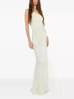 Roberto Cavalli Printed One-shoulder Maxi Dress