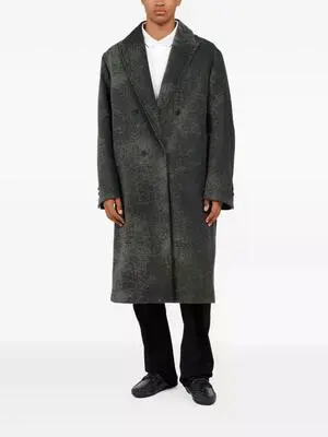 Roberto Cavalli Distressed-effect Double-breasted Coat
