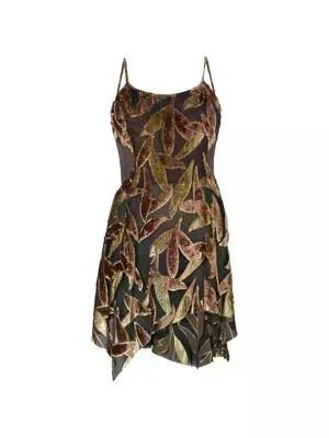 Roberto Cavalli Foliage-motif Mini Dress