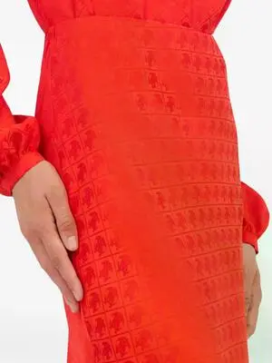 Roberto Cavalli Monogram-pattern Maxi Skirt
