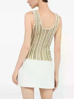 Roberto Cavalli Striped Tank Top