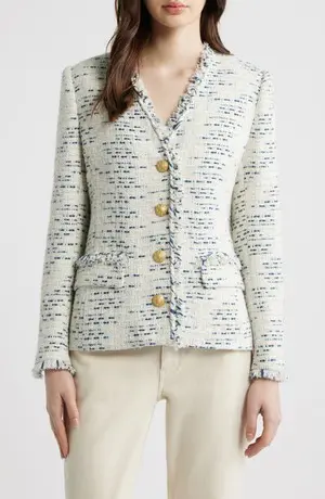 Kobi Halperin Sapphire Tweed Jacket - Blue Multi
