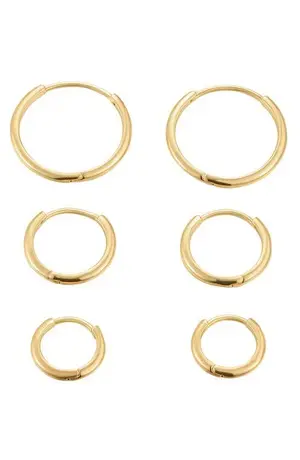 ST. MORAN Vega Set Of 3 Hoop Earrings - Gold