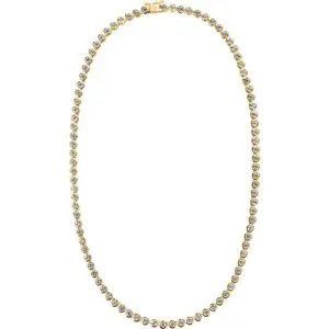 ST. MORAN Bezeled Cubic Zirconia Tennis Necklace