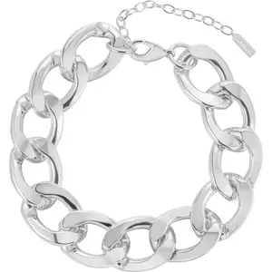 ST. MORAN Curb Chain Necklace - Silver