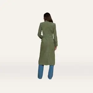 L'AGENCE Celina Suede Trench Coat
