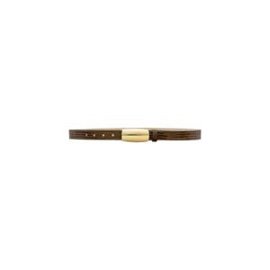 L'Agence Marlowe Leather Belt - Cognac Lizard