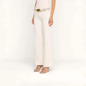 L'Agence Joanne Low-rise Wide-leg Jeans - Light Ecru