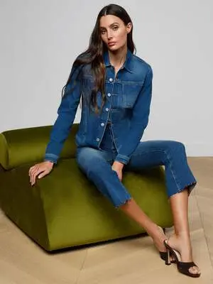 L'Agence Celine Slim Fit Jean Jacket