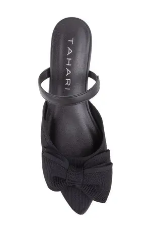 Tahari Monaco Kitten Heel Mules - Black